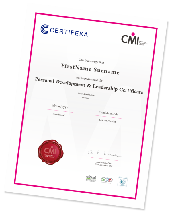 Personal Development & Leadership Certificate – Certifeka
